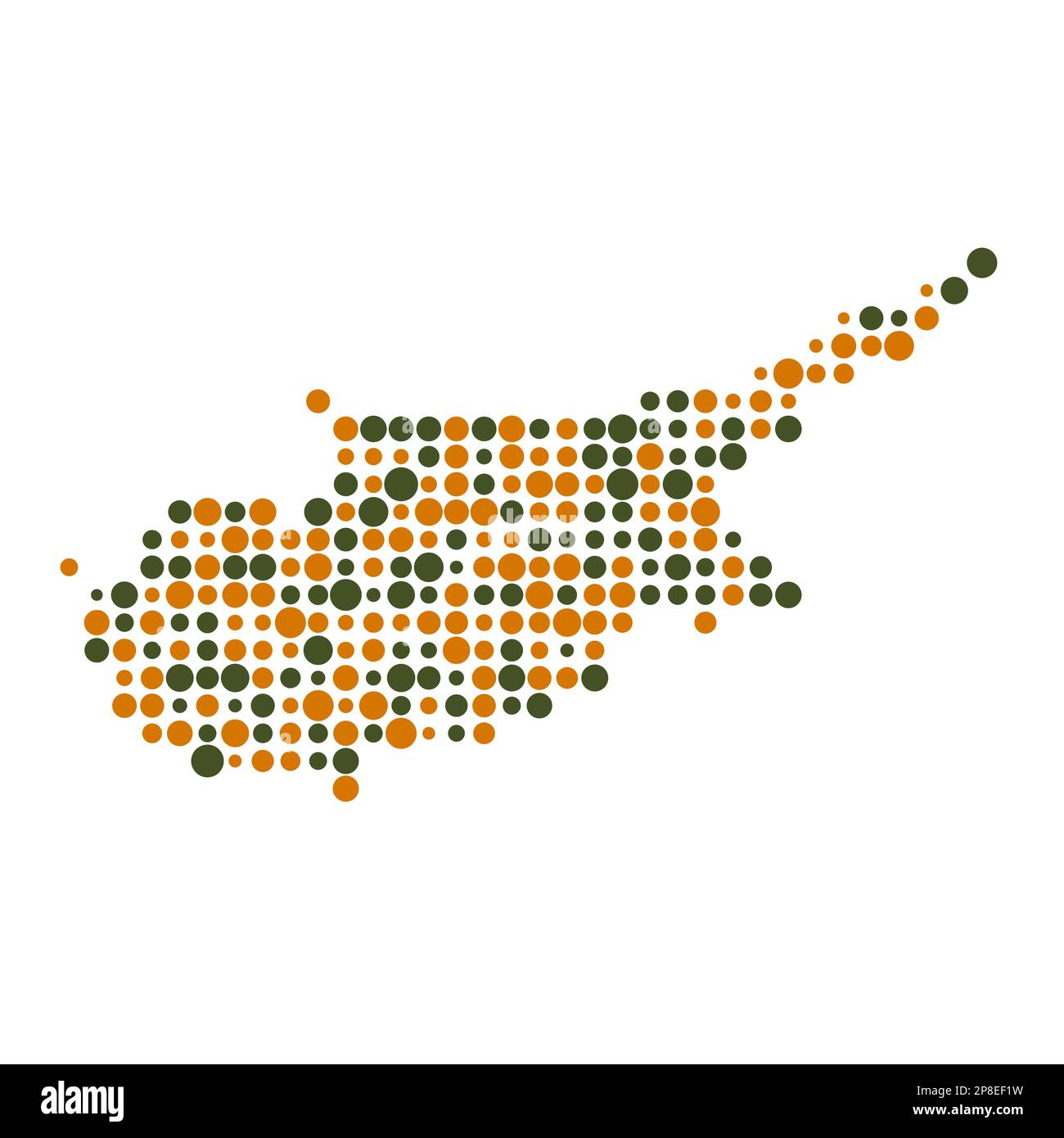 Cyprus Map Silhouette Pixelated generative pattern illustration Stock ...