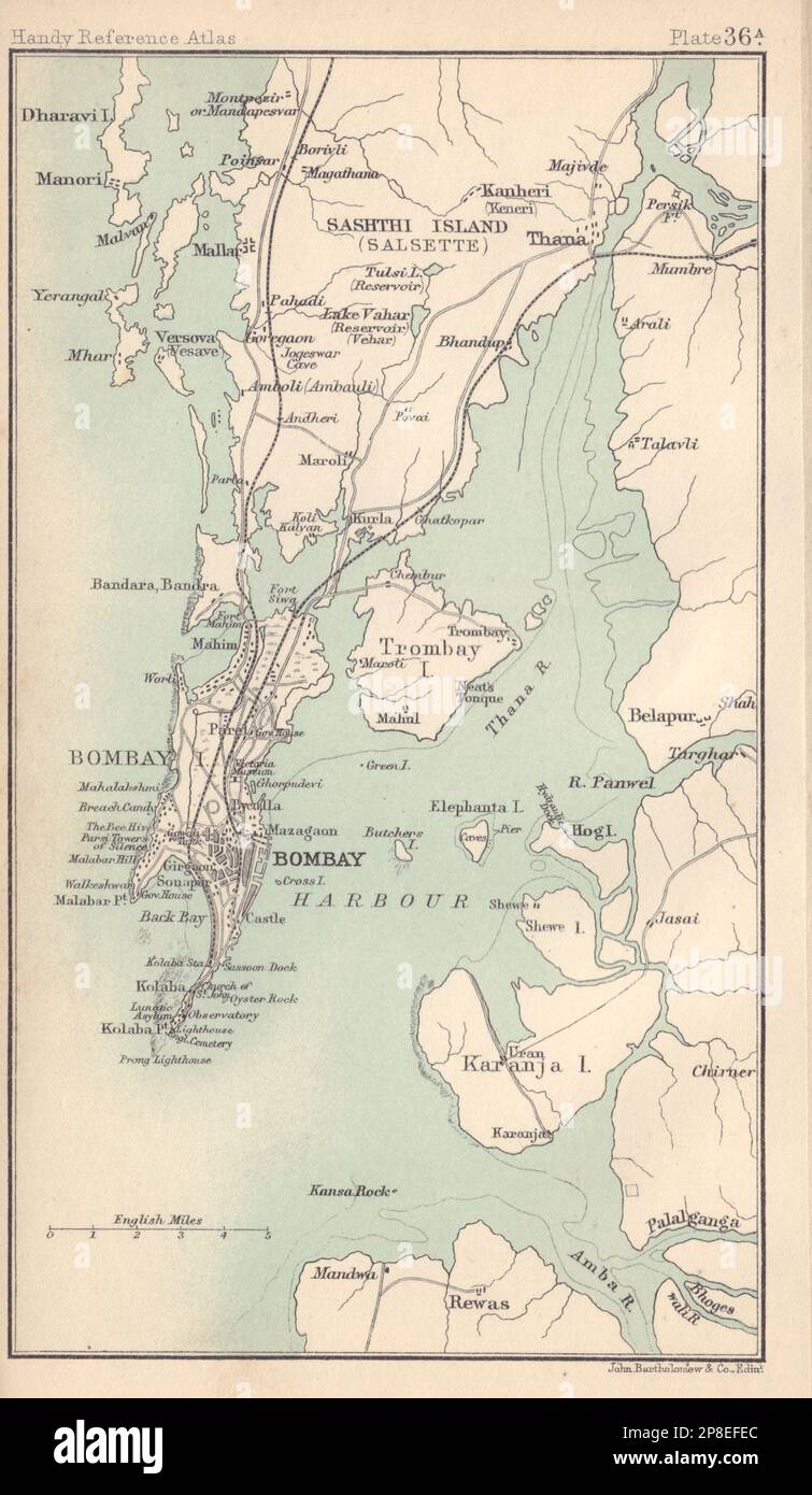 Bombay map environs bombay mumbai hi-res stock photography and images ...