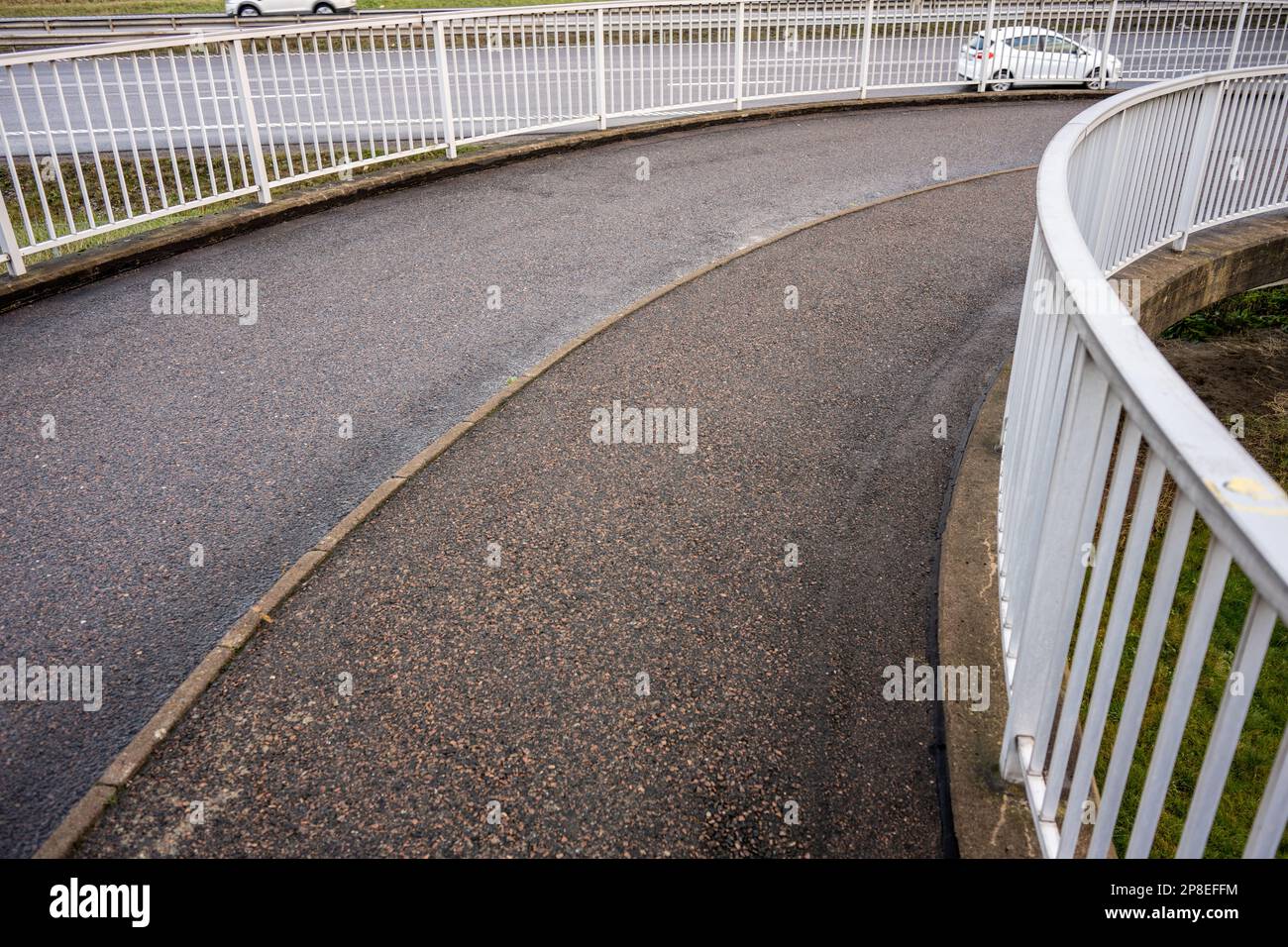 Spiral bicycle ramp over a highway Stock Photo - Alamy
