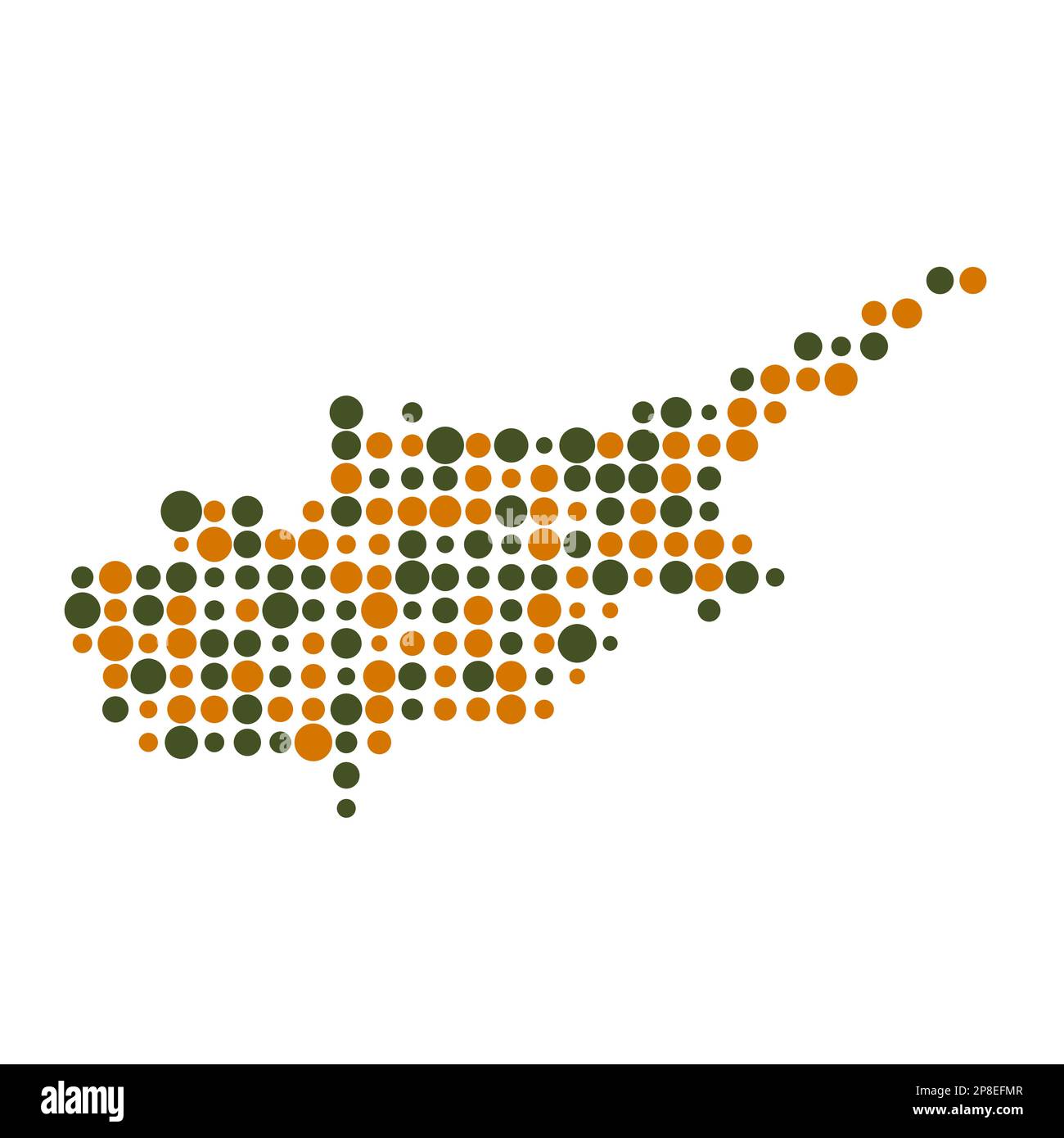 Cyprus Map Silhouette Pixelated generative pattern illustration Stock ...