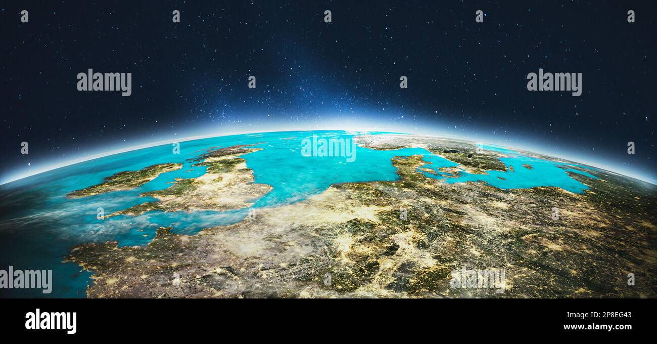 Planet Earth - Europe. Elements of this image furnished by NASA Stock ...