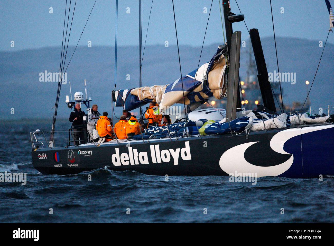 Delta Lloyd arrives in Galway, Ireland, after finishing leg 7 of the ...