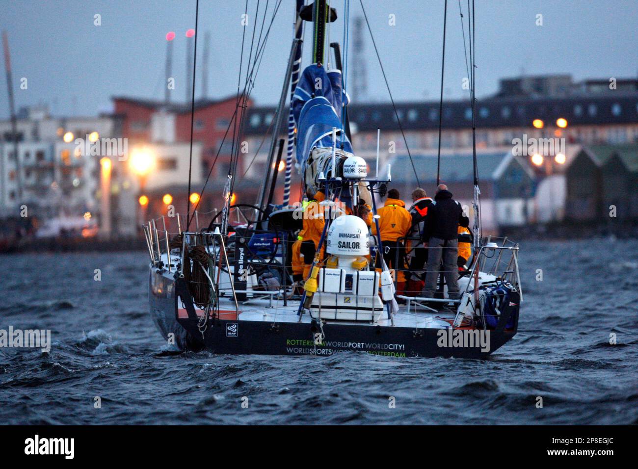 Delta Lloyd arrives in Galway, Ireland, after finishing leg 7 of the ...