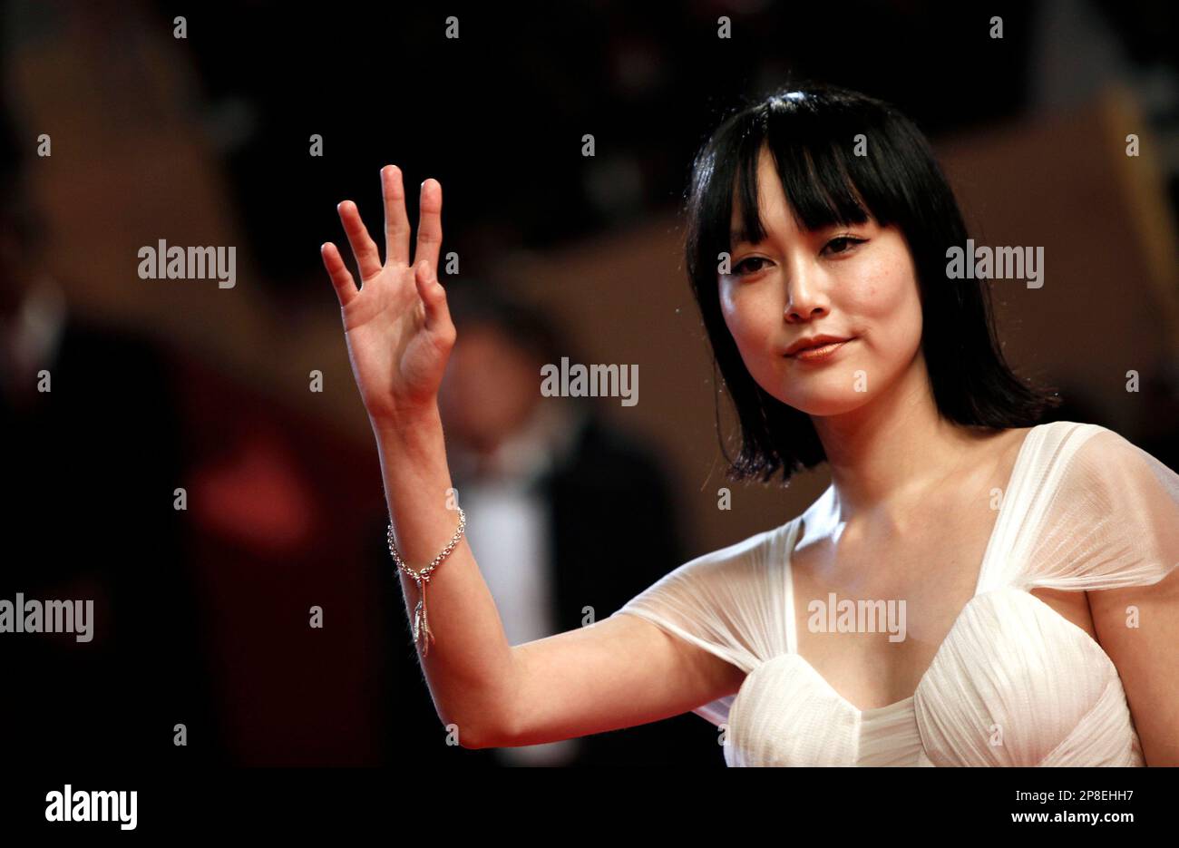 Japanese actress Rinko Kikuchi arrives on the red carpet for the ...