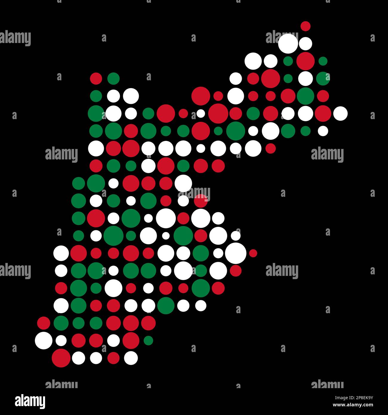 Jordan Map Silhouette Pixelated generative pattern illustration Stock ...