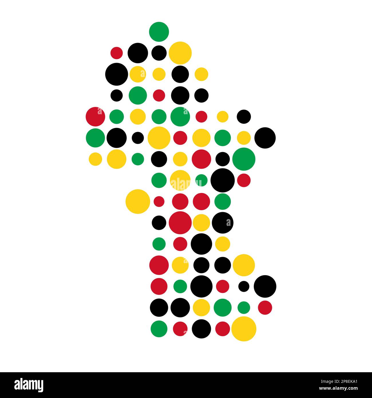 Guyana Map Silhouette Pixelated generative pattern illustration Stock ...