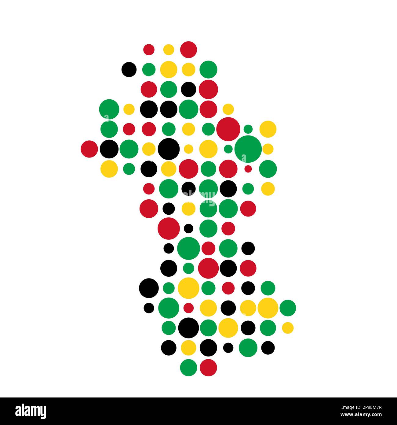 Guyana Map Silhouette Pixelated generative pattern illustration Stock ...