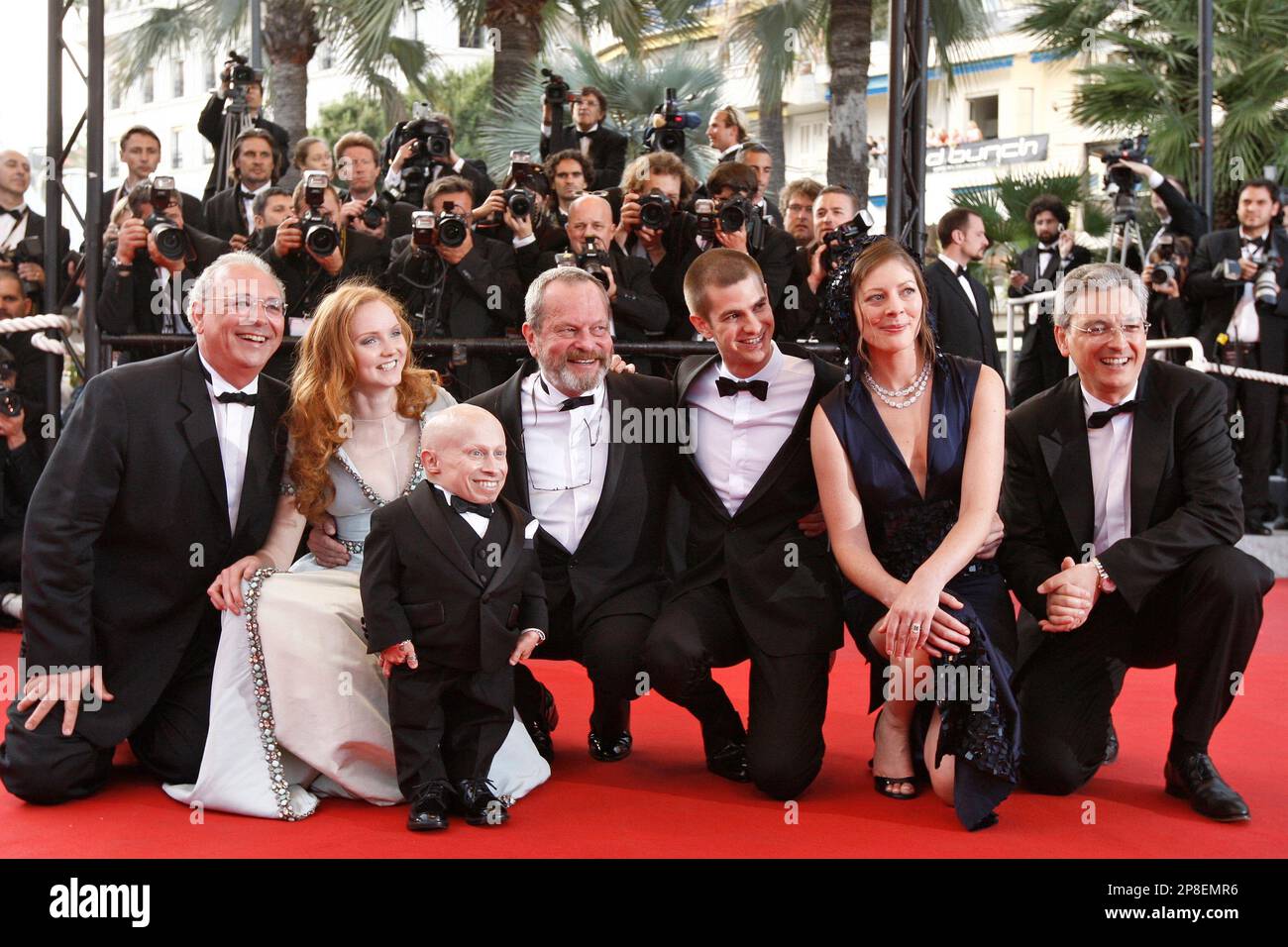 American actor Verne Troyer, foreground, and, from left, Moroccan ...