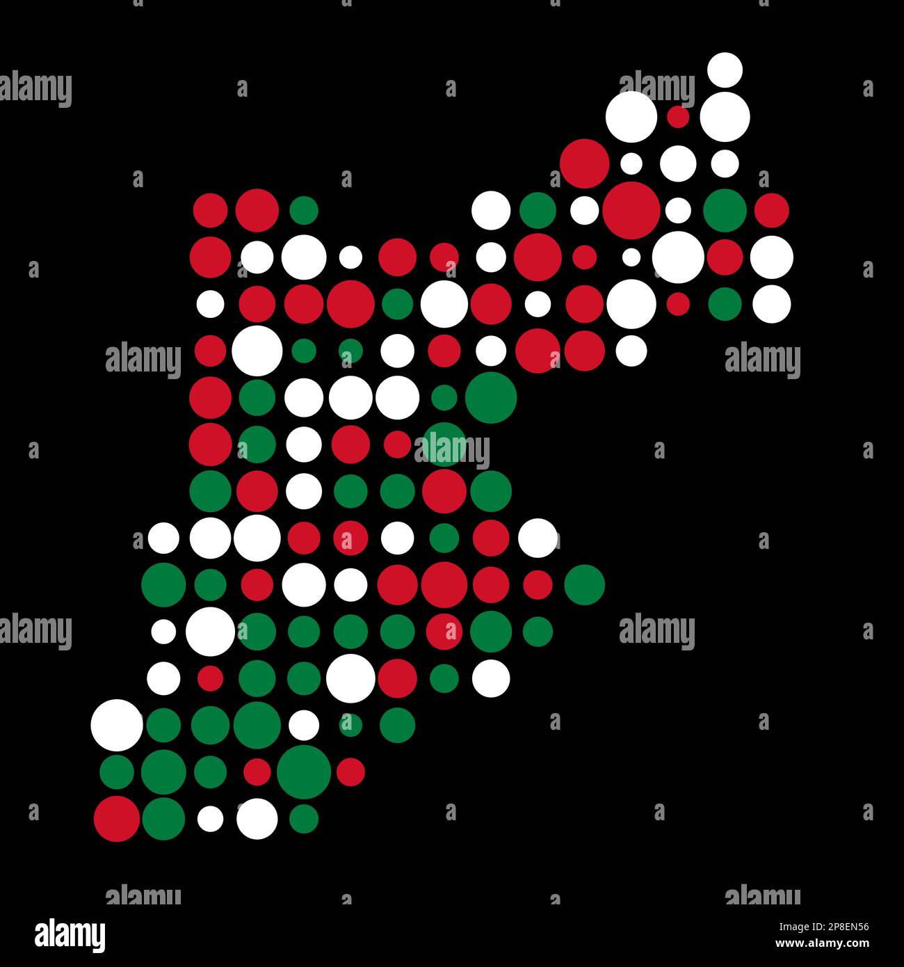 Jordan Map Silhouette Pixelated generative pattern illustration Stock ...