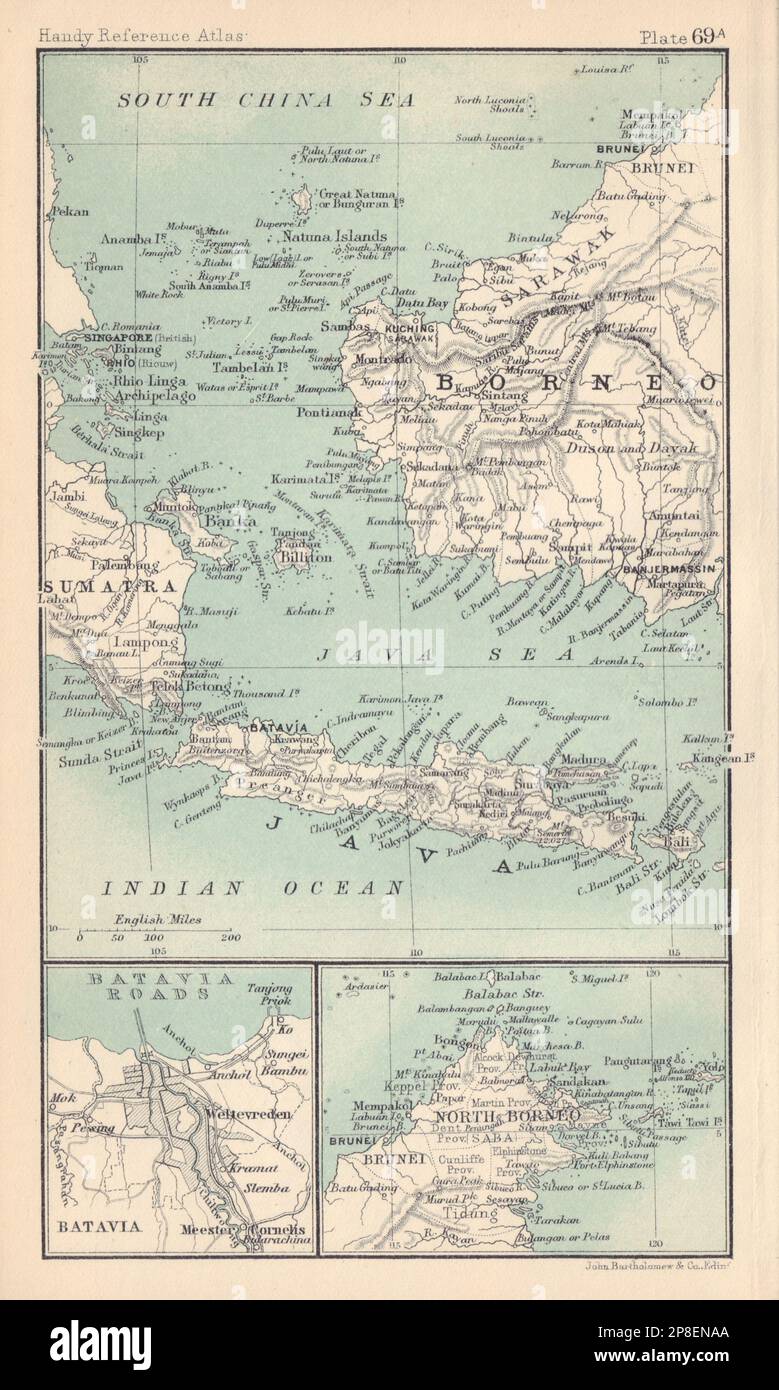 Batavia/Jakarta sketch plan. North Borneo Java Sea Singapore. Indonesia ...