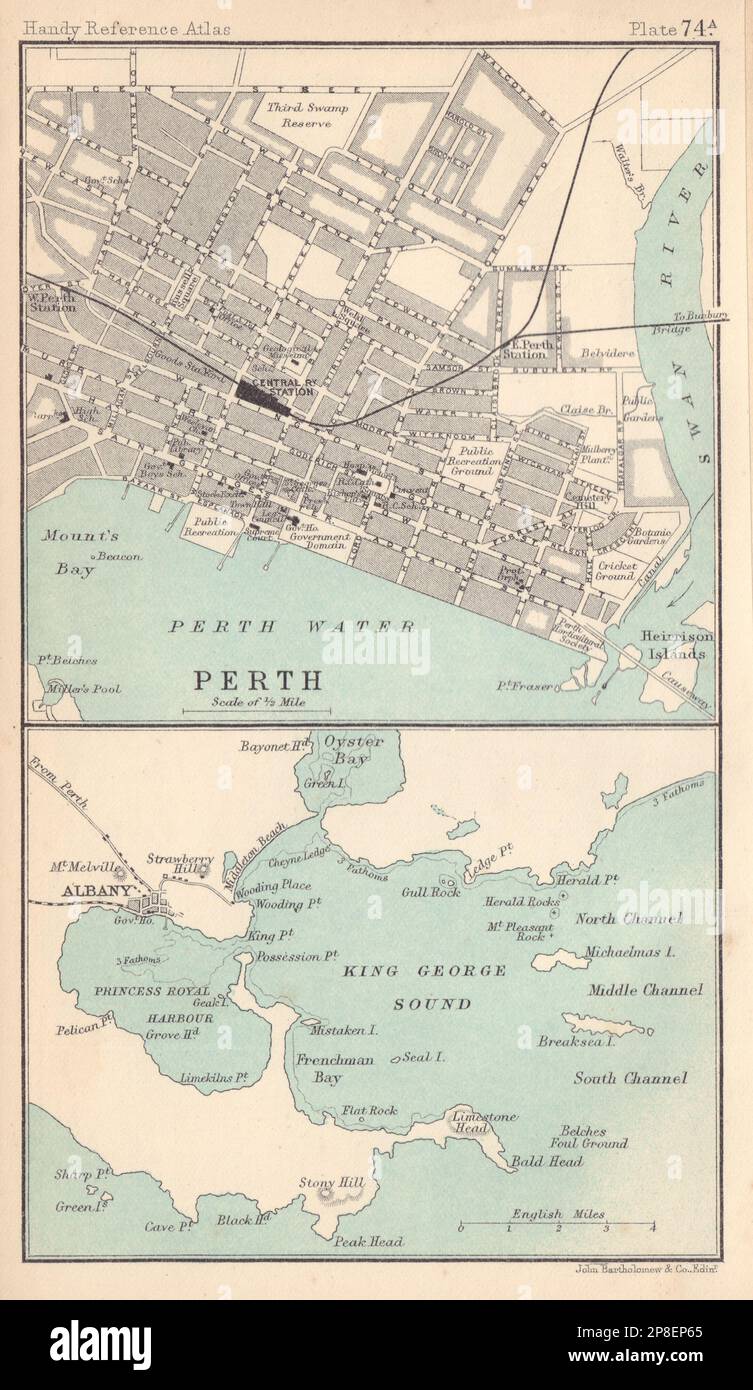 Perth city/town plan. Albany & King George Sound. Western Australia ...