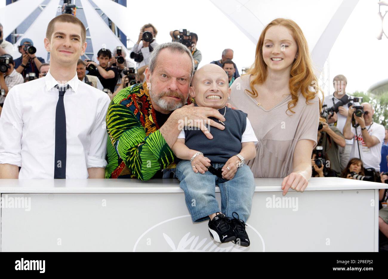 From left, American actor Andrew Garfield, British director Terry ...