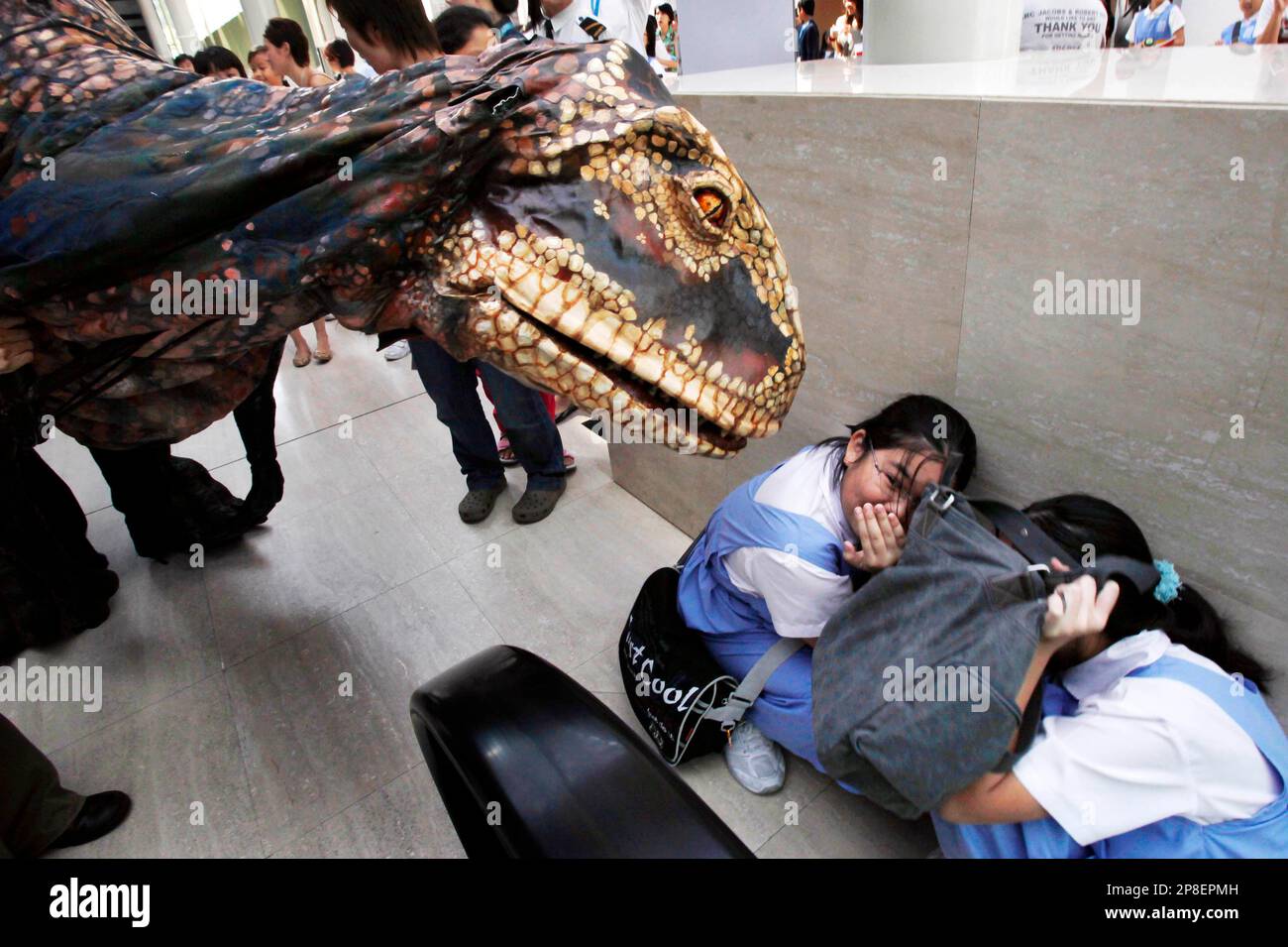 Dwarf, an Allosaurus puppet from the Australian art performance group ...