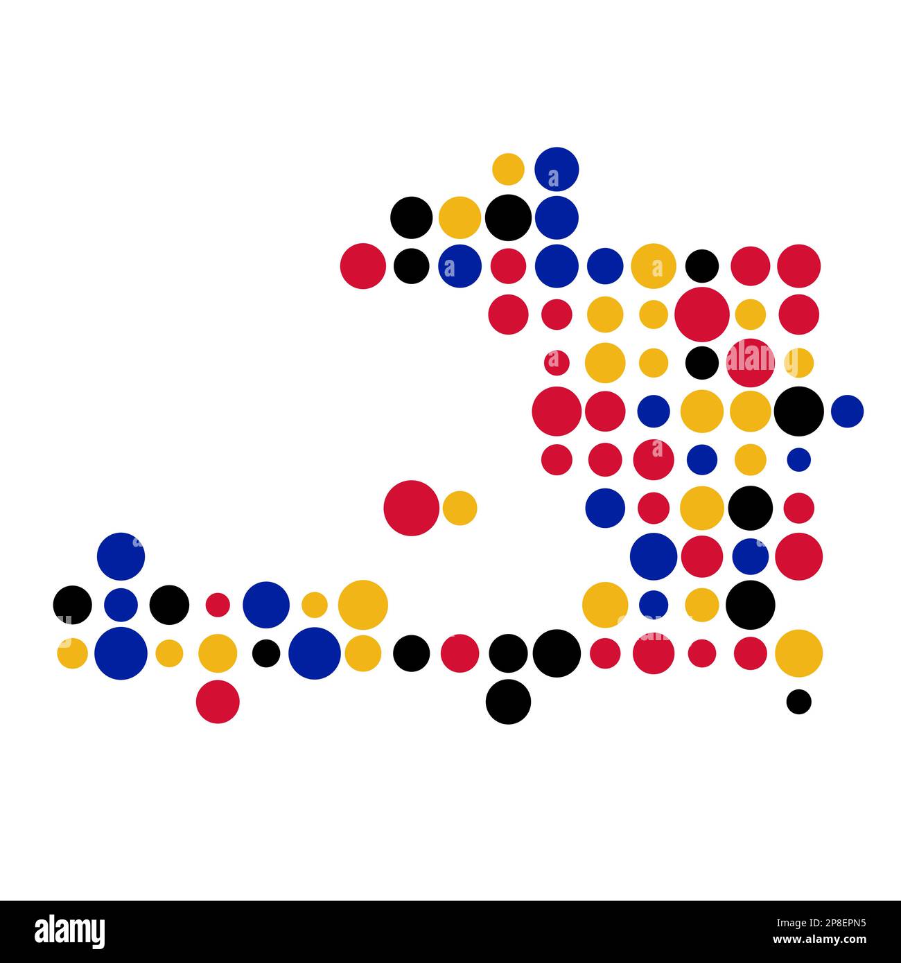 Haiti Map Silhouette Pixelated generative pattern illustration Stock ...