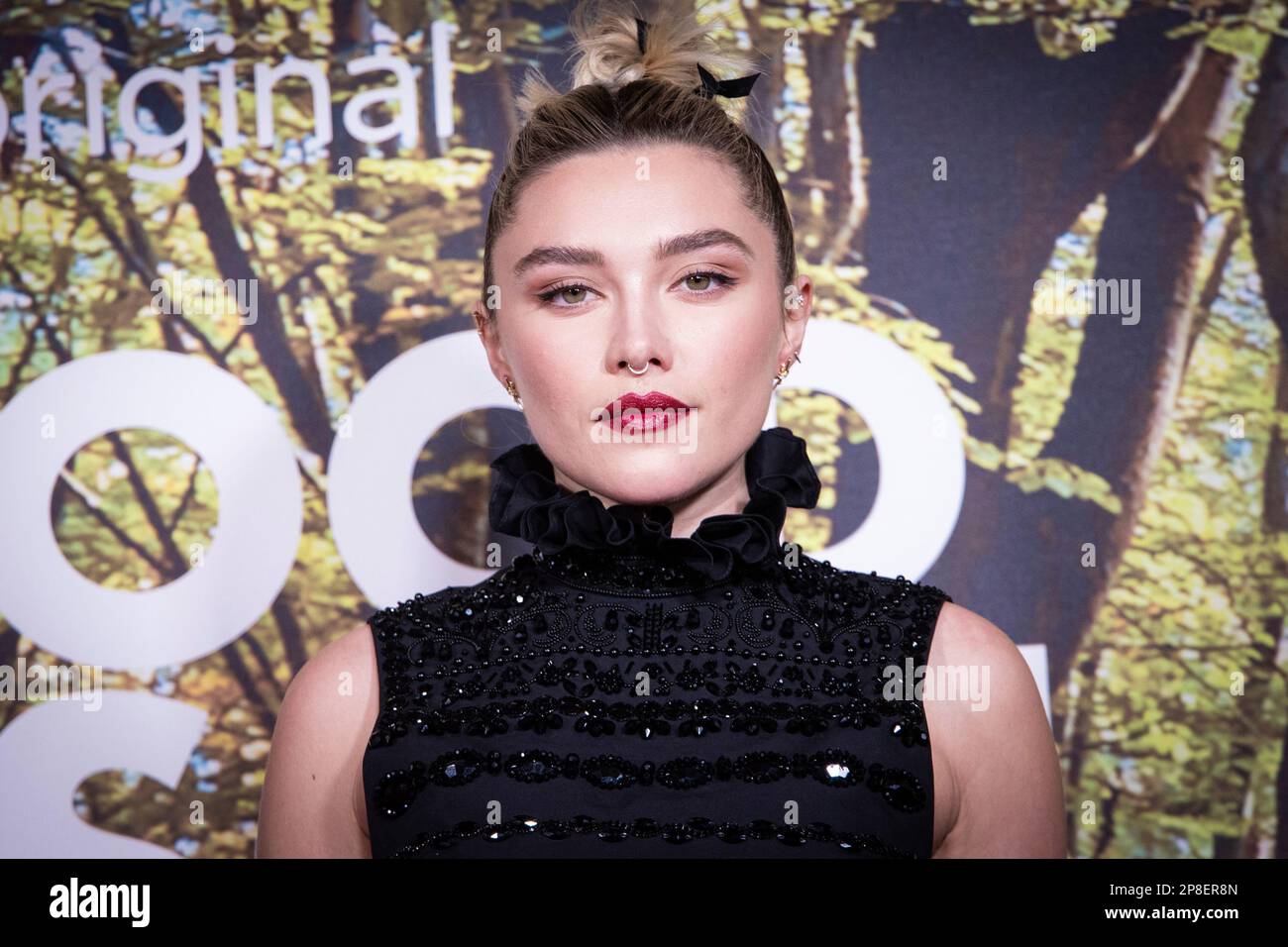 Florence Pugh poses for photographers upon arrival for the premiere of ...