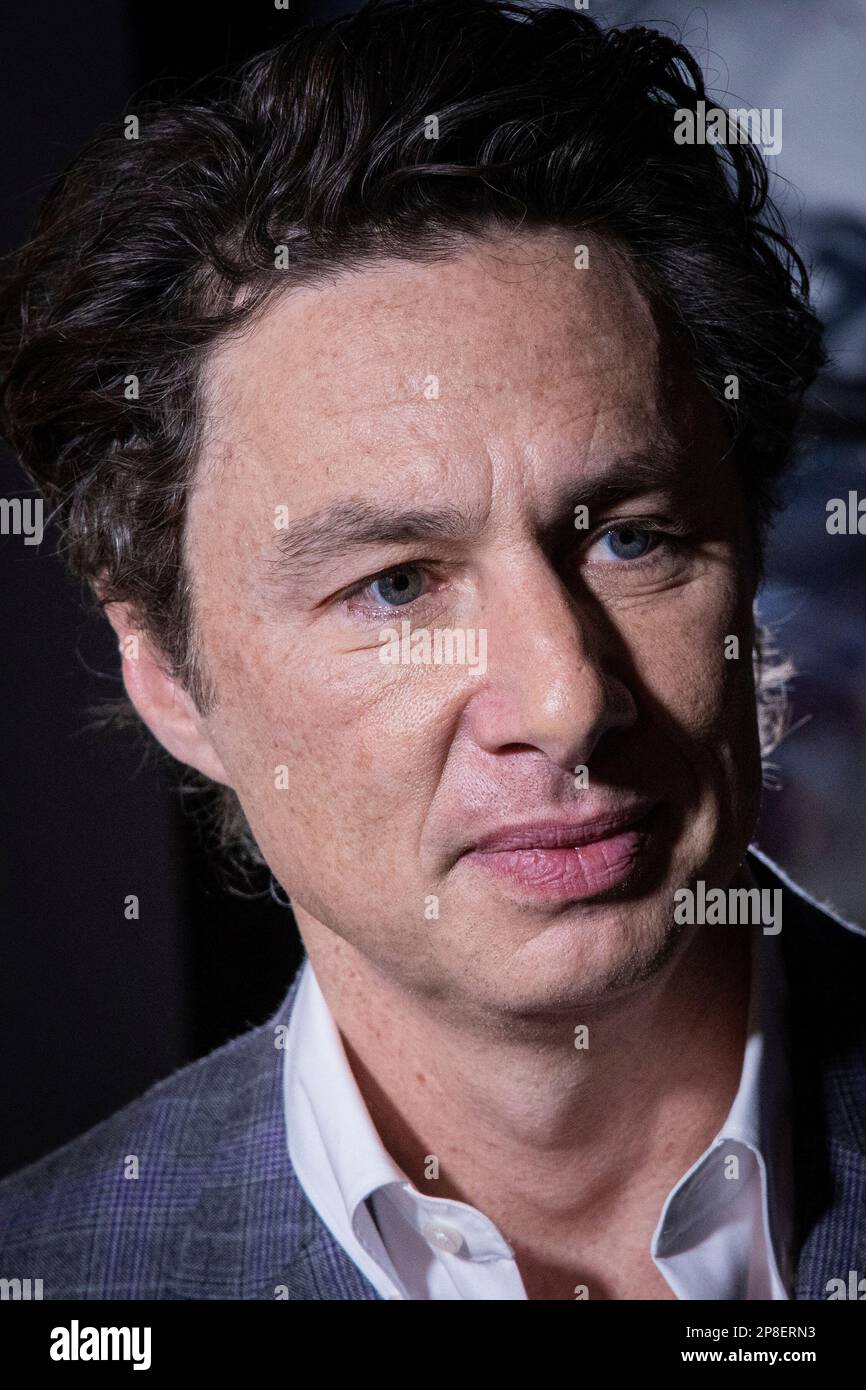 Zach Braff poses for photographers upon arrival for the premiere of the ...