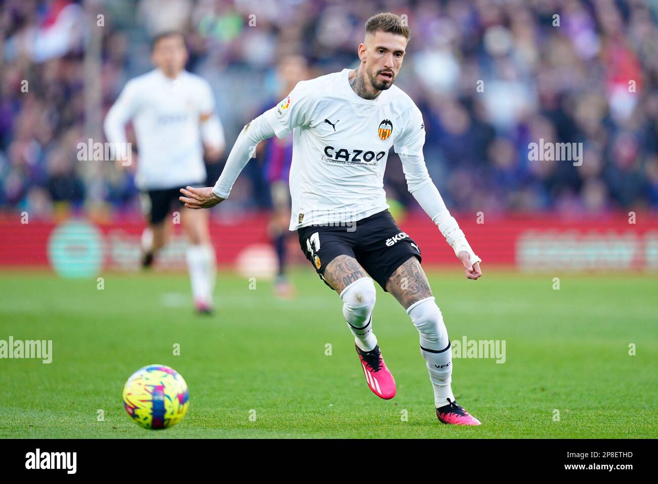 Samu Castillejo of Valencia CF during the La Liga match between FC ...