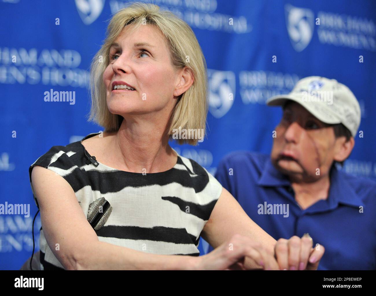 Susan Whitman-Helfgot, left, widow of face donor Joseph Helfgot, and ...