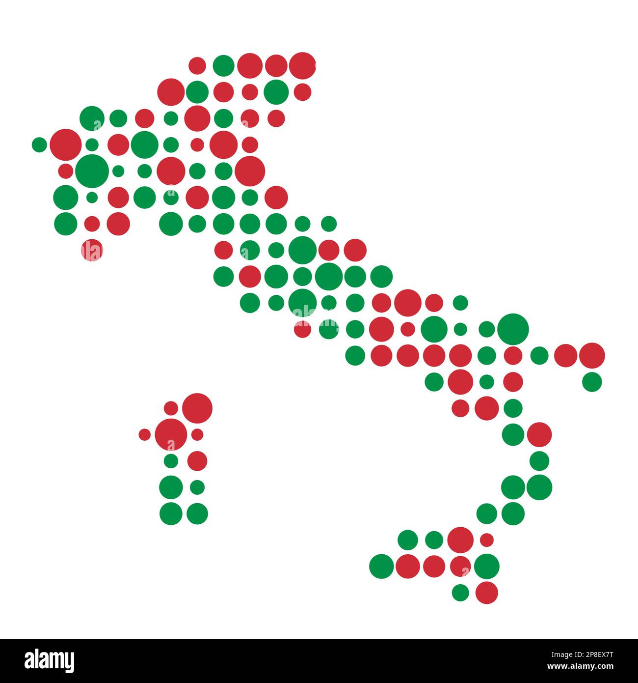 Italy Map Silhouette Pixelated generative pattern illustration Stock ...