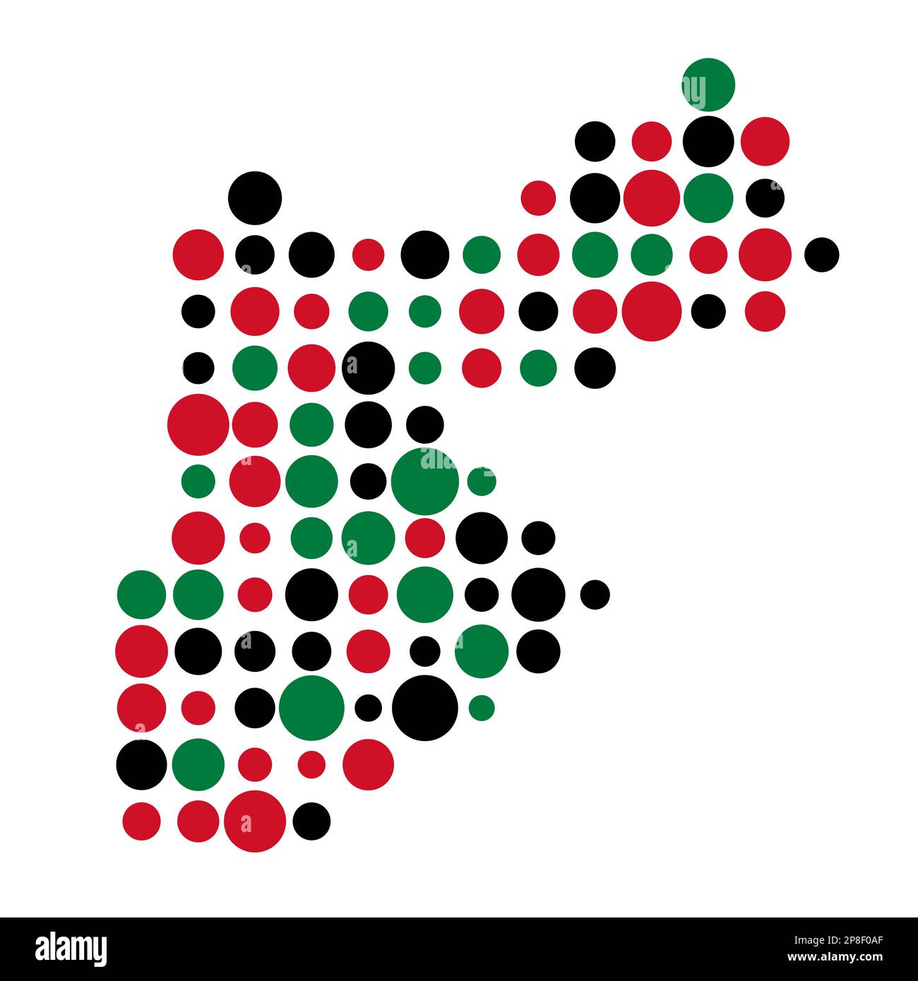 Jordan Map Silhouette Pixelated generative pattern illustration Stock ...