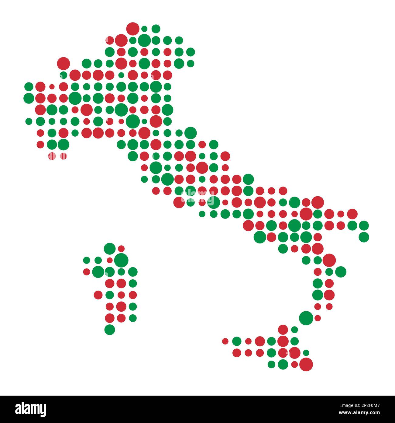 Italy Map Silhouette Pixelated generative pattern illustration Stock ...