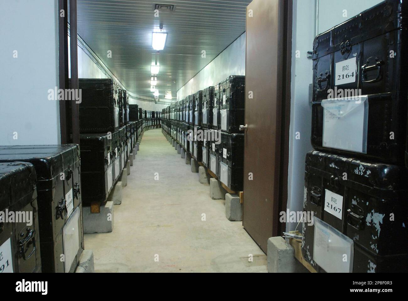 Massive columns of containers are seen holding the scarce antiques of ...