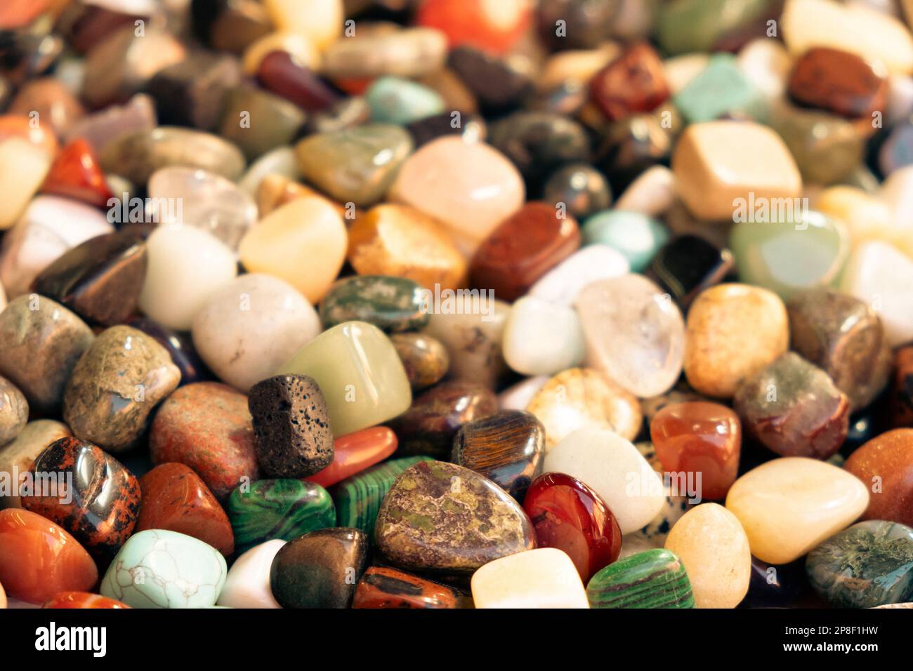 Background of polished and shiny stones of different colors Stock Photo ...