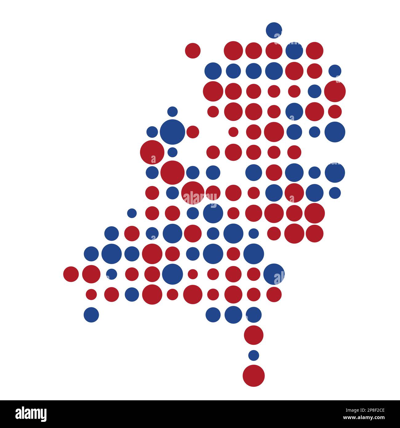 Netherlands Map Silhouette Pixelated generative pattern illustration ...