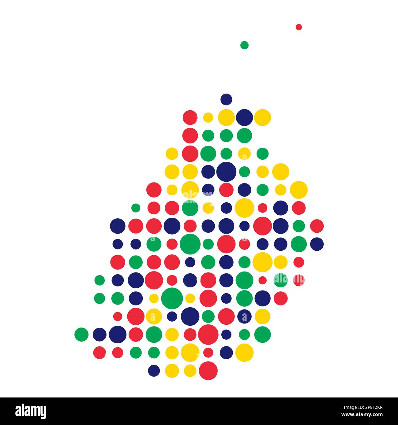 Mauritius Map Silhouette Pixelated generative pattern illustration ...