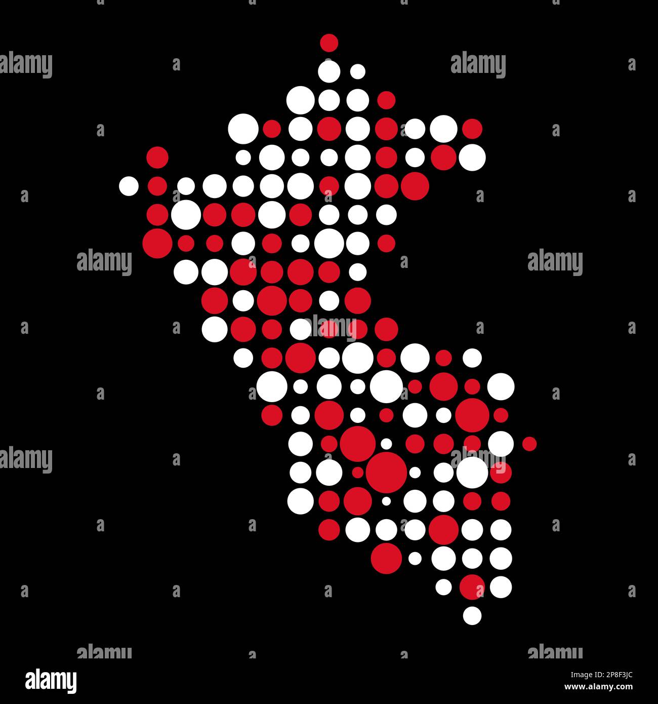 Peru Map Silhouette Pixelated generative pattern illustration Stock ...