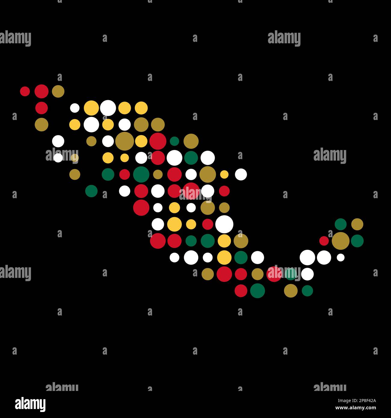 Mexico Map Silhouette Pixelated generative pattern illustration Stock ...