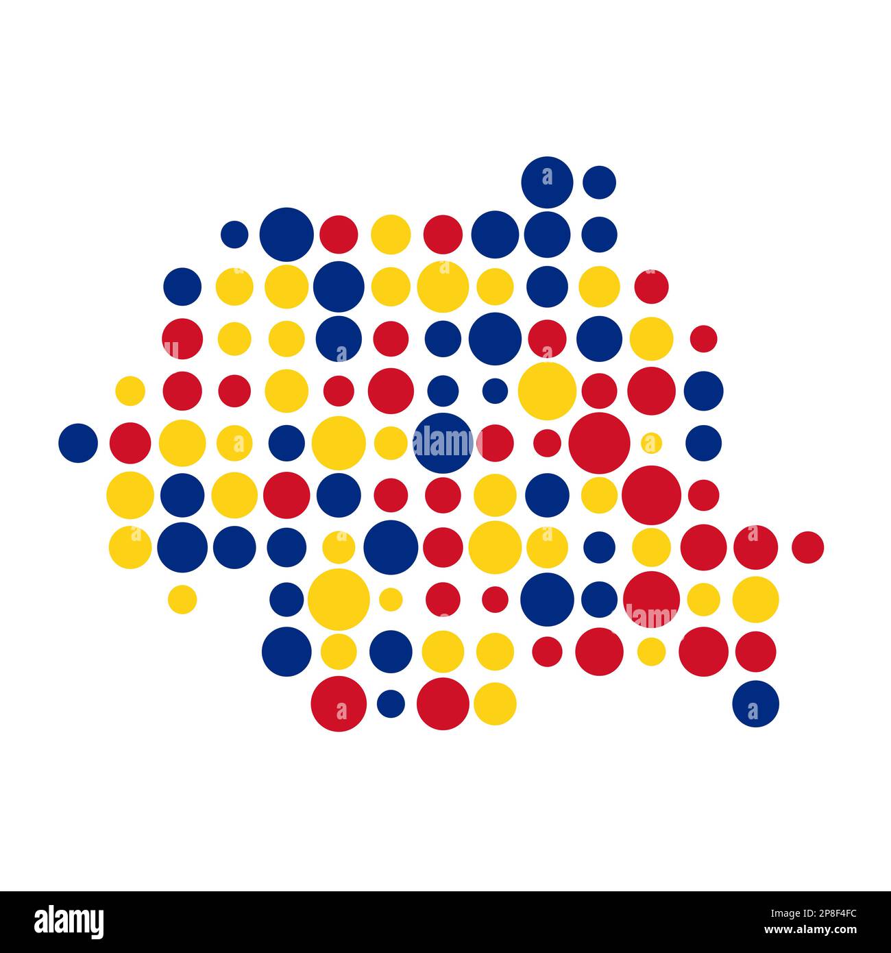 Romania Map Silhouette Pixelated generative pattern illustration Stock ...