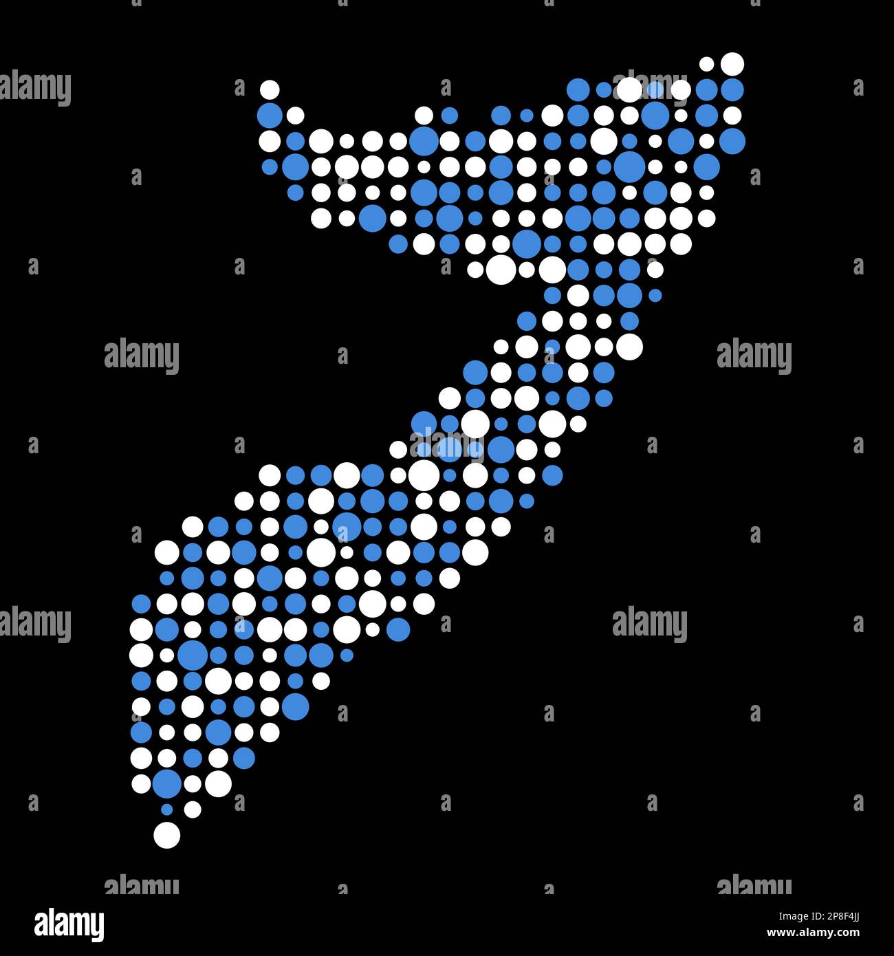 Somalia Map Silhouette Pixelated generative pattern illustration Stock ...