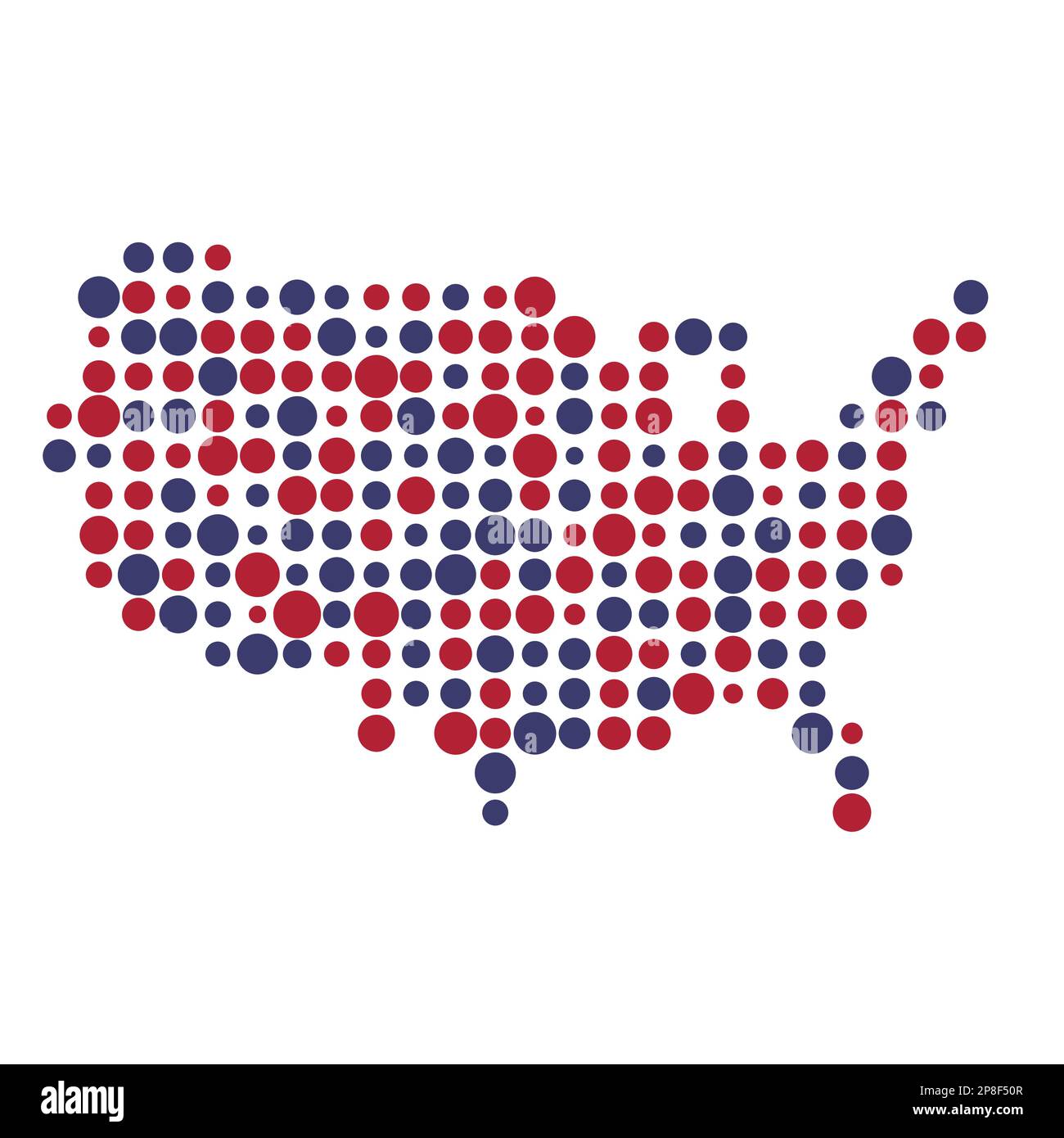 United states Map Silhouette Pixelated generative pattern illustration ...