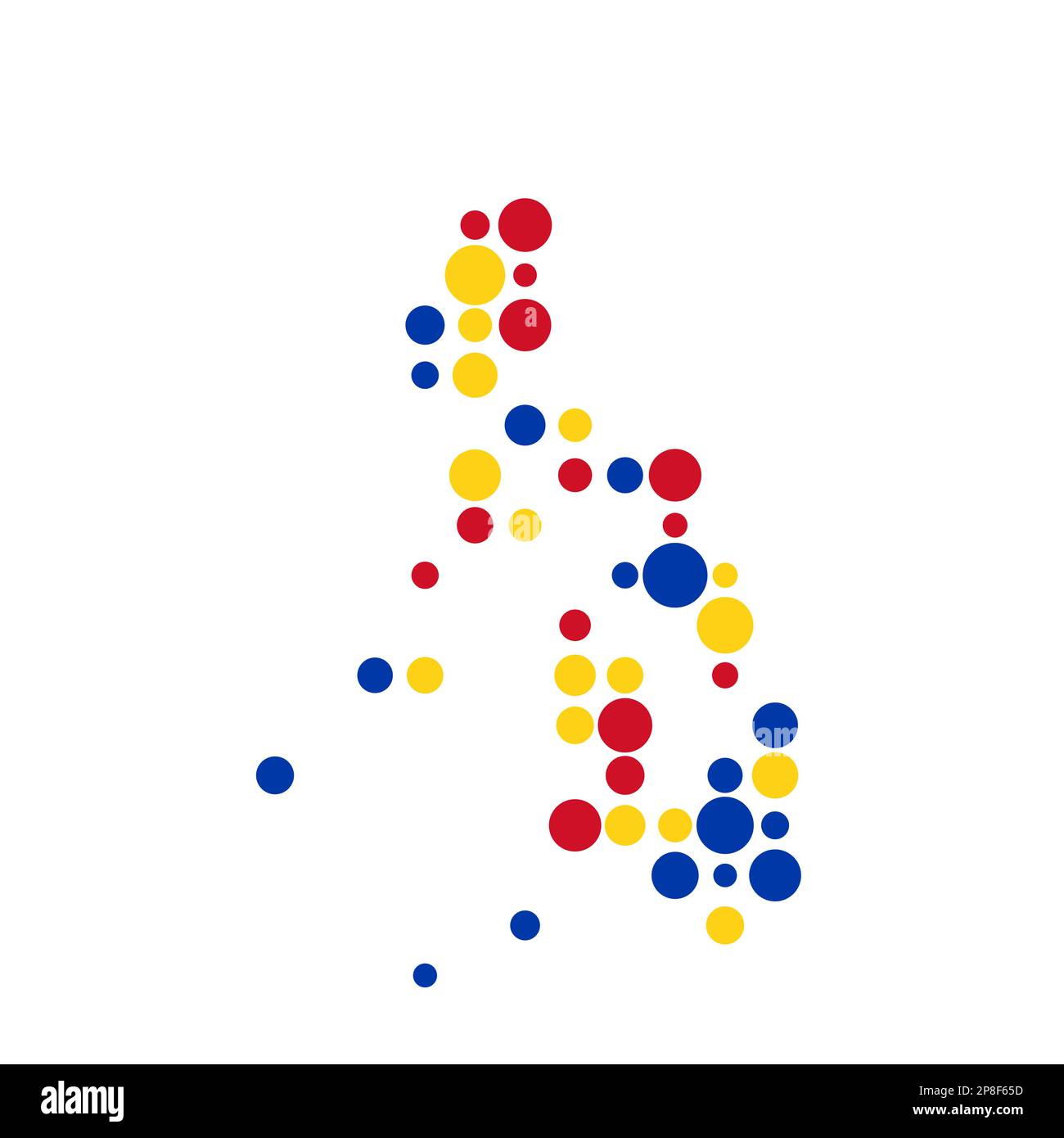 Philippines Map Silhouette Pixelated generative pattern illustration ...
