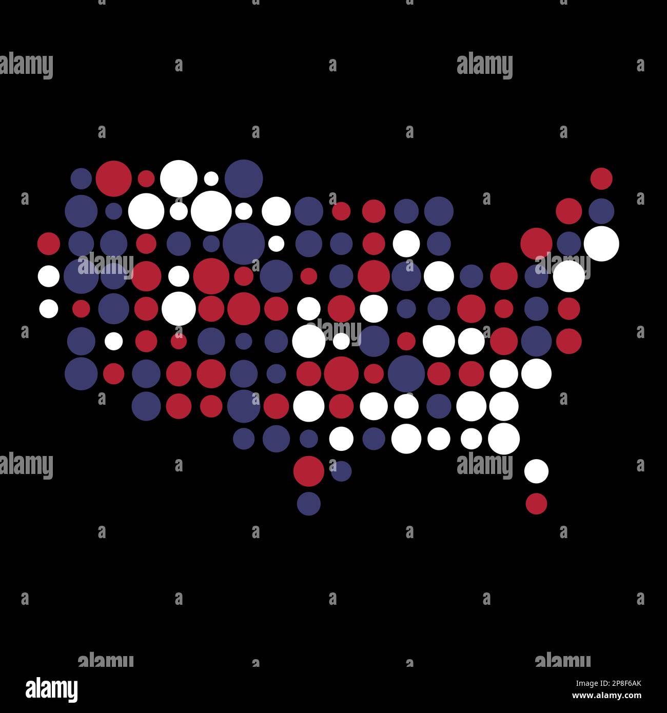 United states Map Silhouette Pixelated generative pattern illustration ...