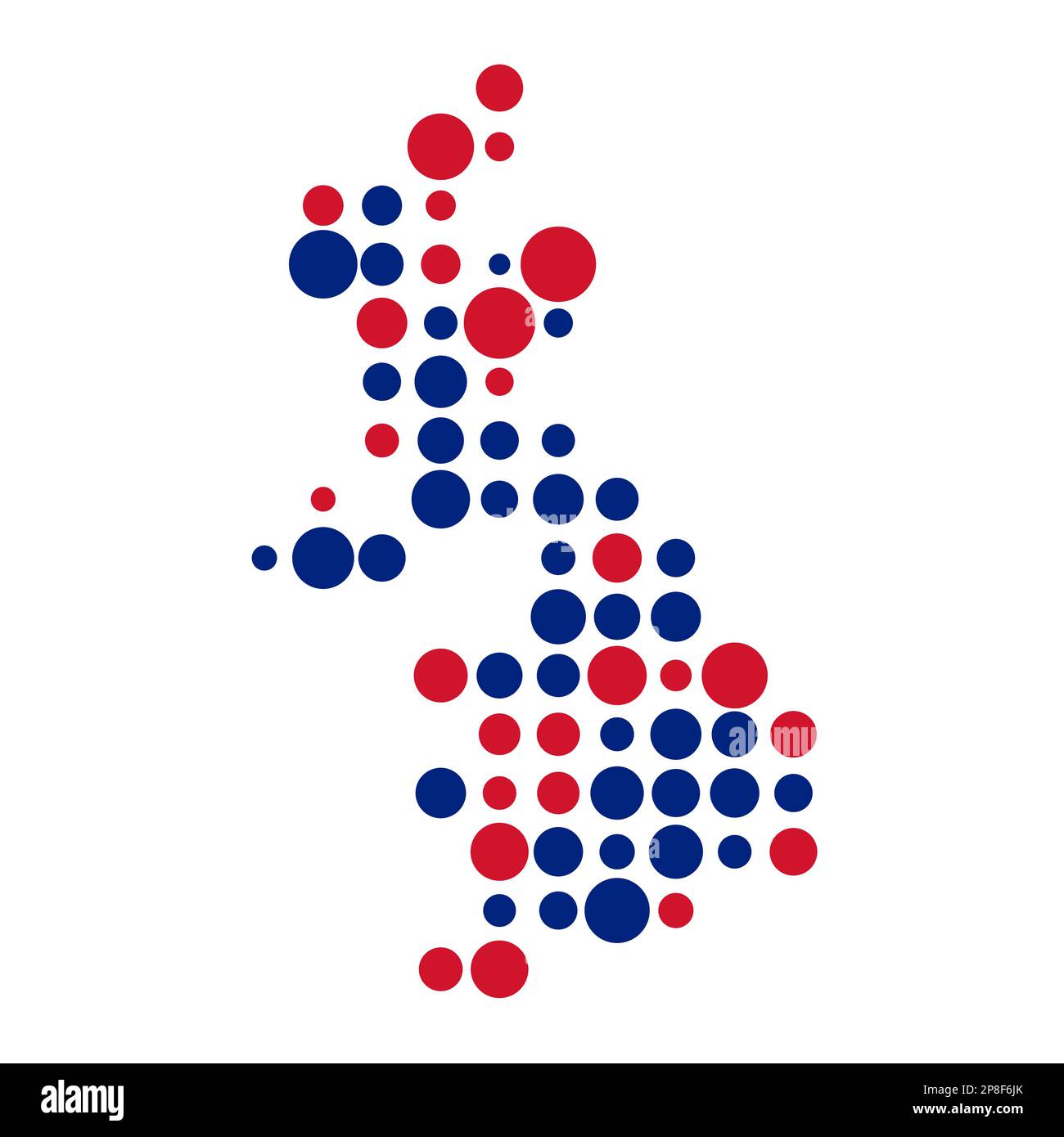 United kingdom Map Silhouette Pixelated generative pattern illustration ...
