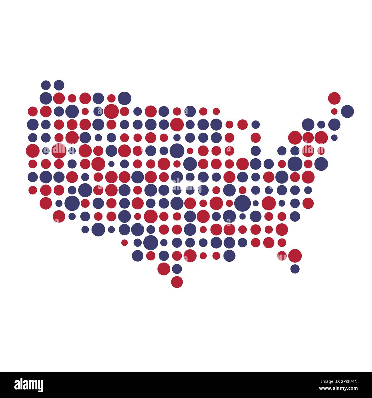 United states Map Silhouette Pixelated generative pattern illustration ...
