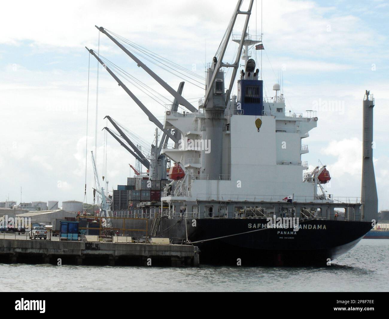 The MV Safmarine Pandama, docked at the port of Mombasa on Monday May ...