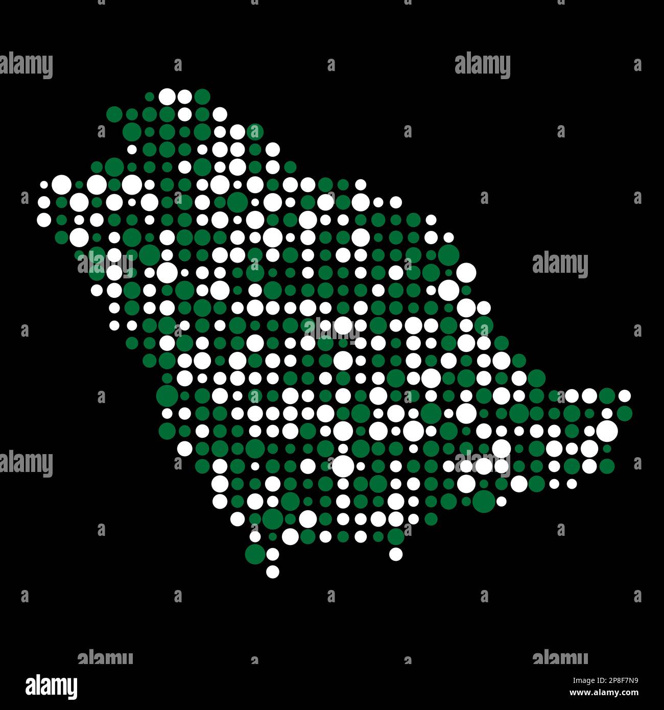 Saudi arabia Map Silhouette Pixelated generative pattern illustration ...