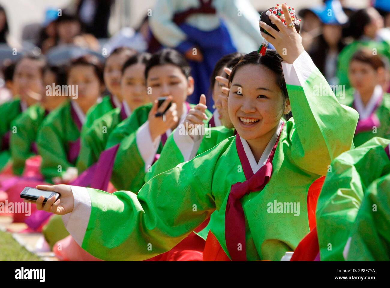 Girls take part in the 37th Coming of Age Day Ceremony and re ...