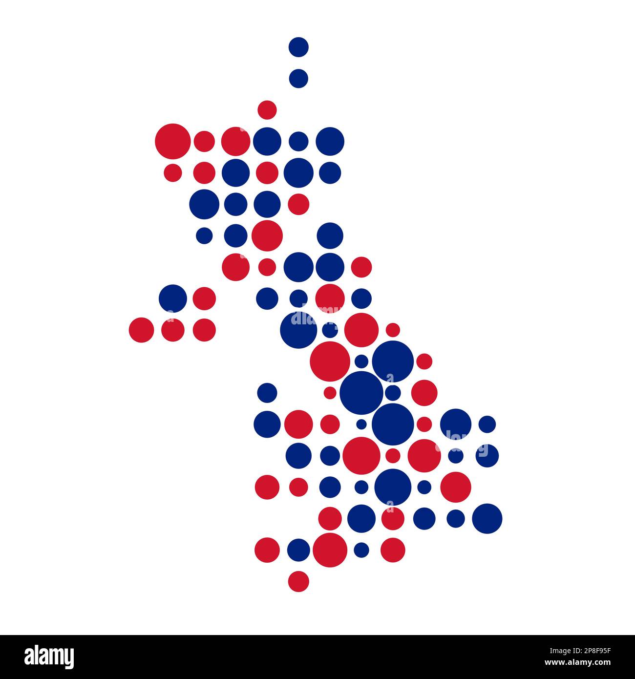 United kingdom Map Silhouette Pixelated generative pattern illustration ...