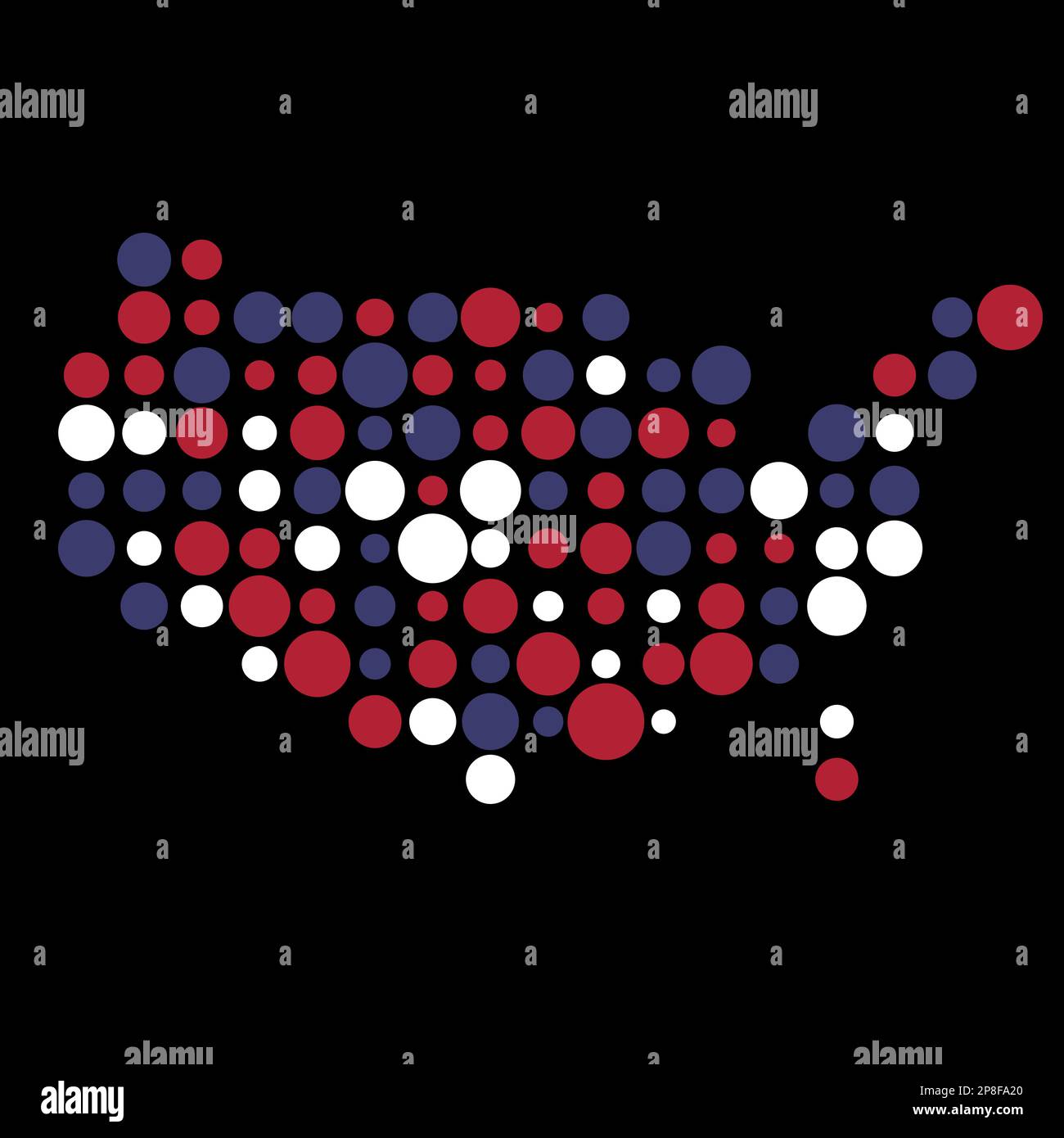 United states Map Silhouette Pixelated generative pattern illustration ...