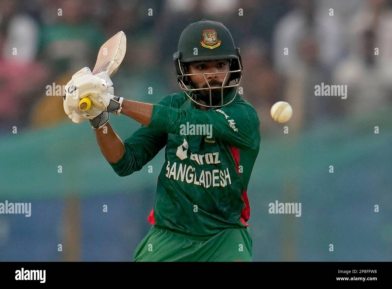 Bangladesh's Towhid Hridoy plays a shot during the first T20 cricket ...