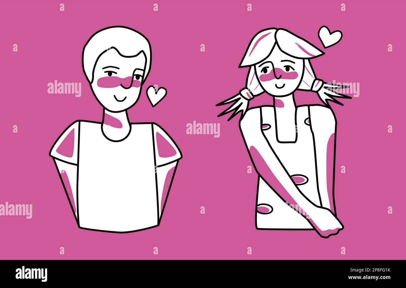 Male adolescents Stock Vector Images - Alamy