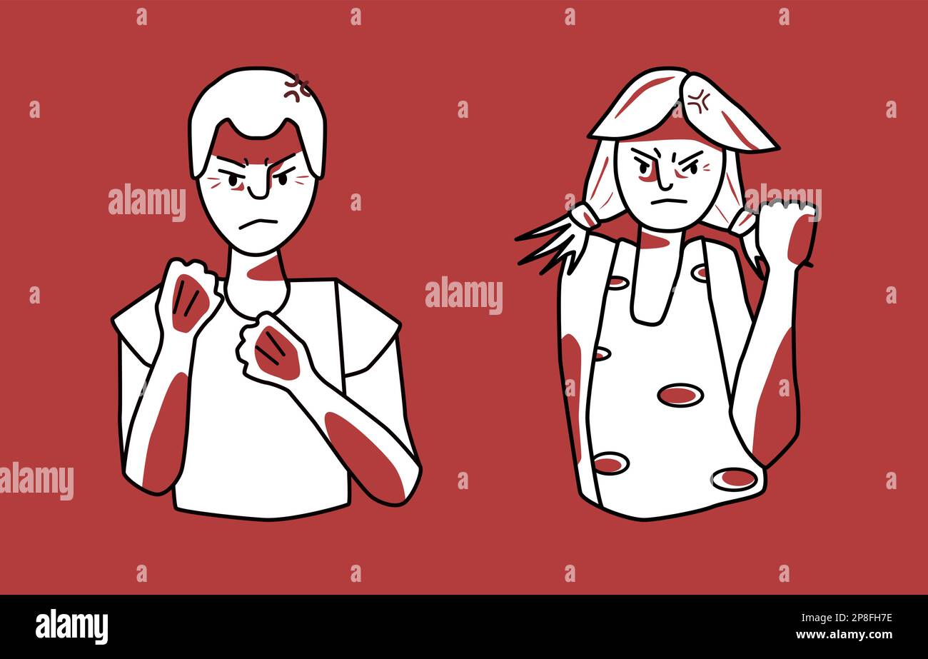 Angry boy fist Stock Vector Images - Alamy