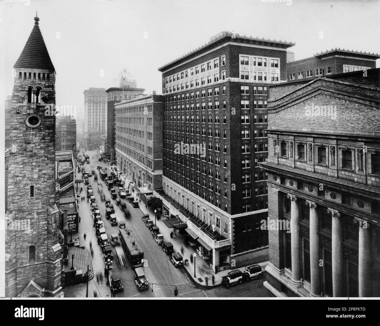 Intersection of Peachtree and Cain (now International Blvd.) Streets in ...