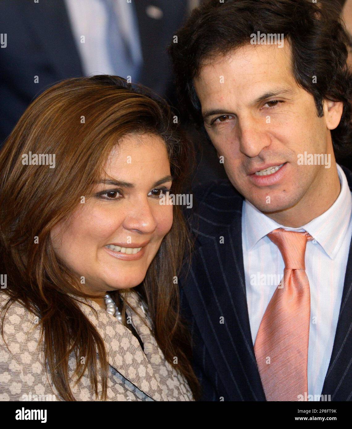 El Salvador's Foreign Minister Marisol Argueta da Barillas, left, and ...
