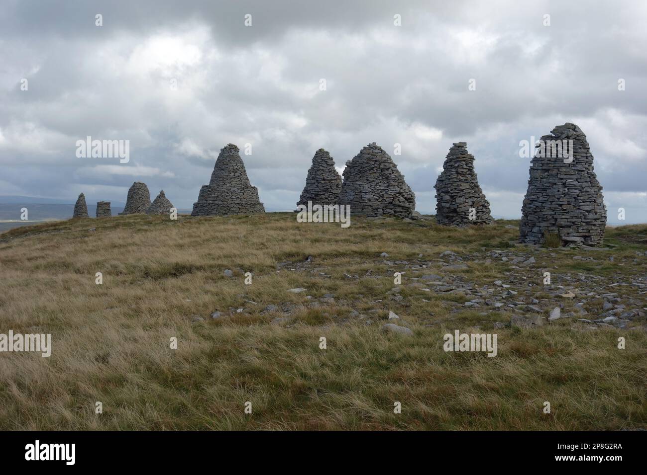 The Stone Cairns on the Summit of 'Nine Standards Rigg' near Hartley in ...