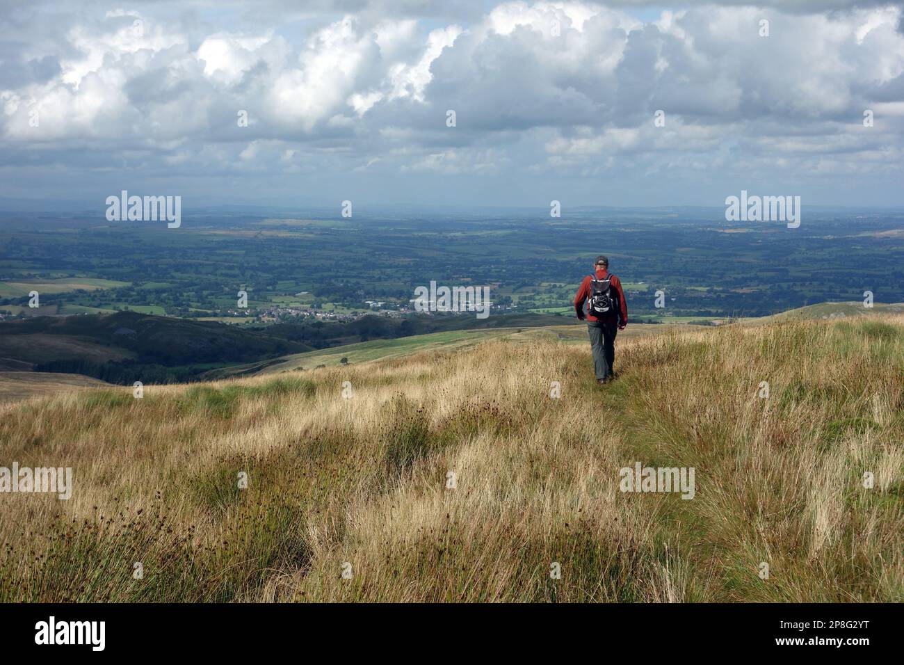 Man Walking to Hartley from the Summit of 'Nine Standards Rigg' on the ...